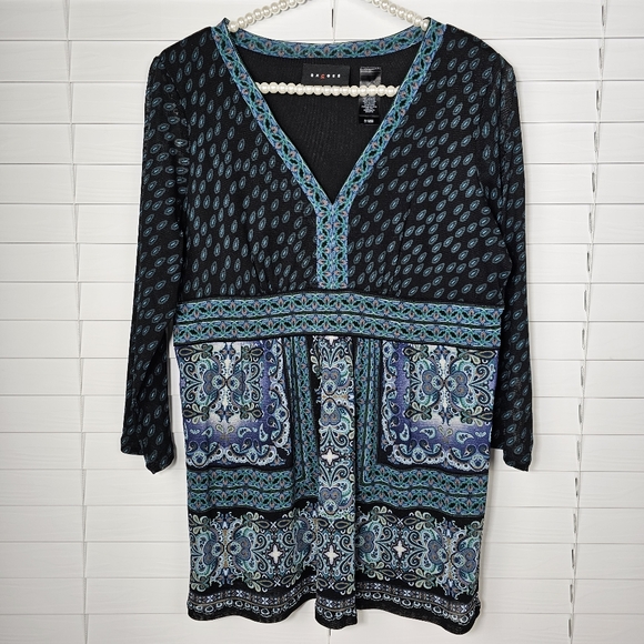 Axcess | Tops | Axcess Top With 34 Sleeve | Poshmark